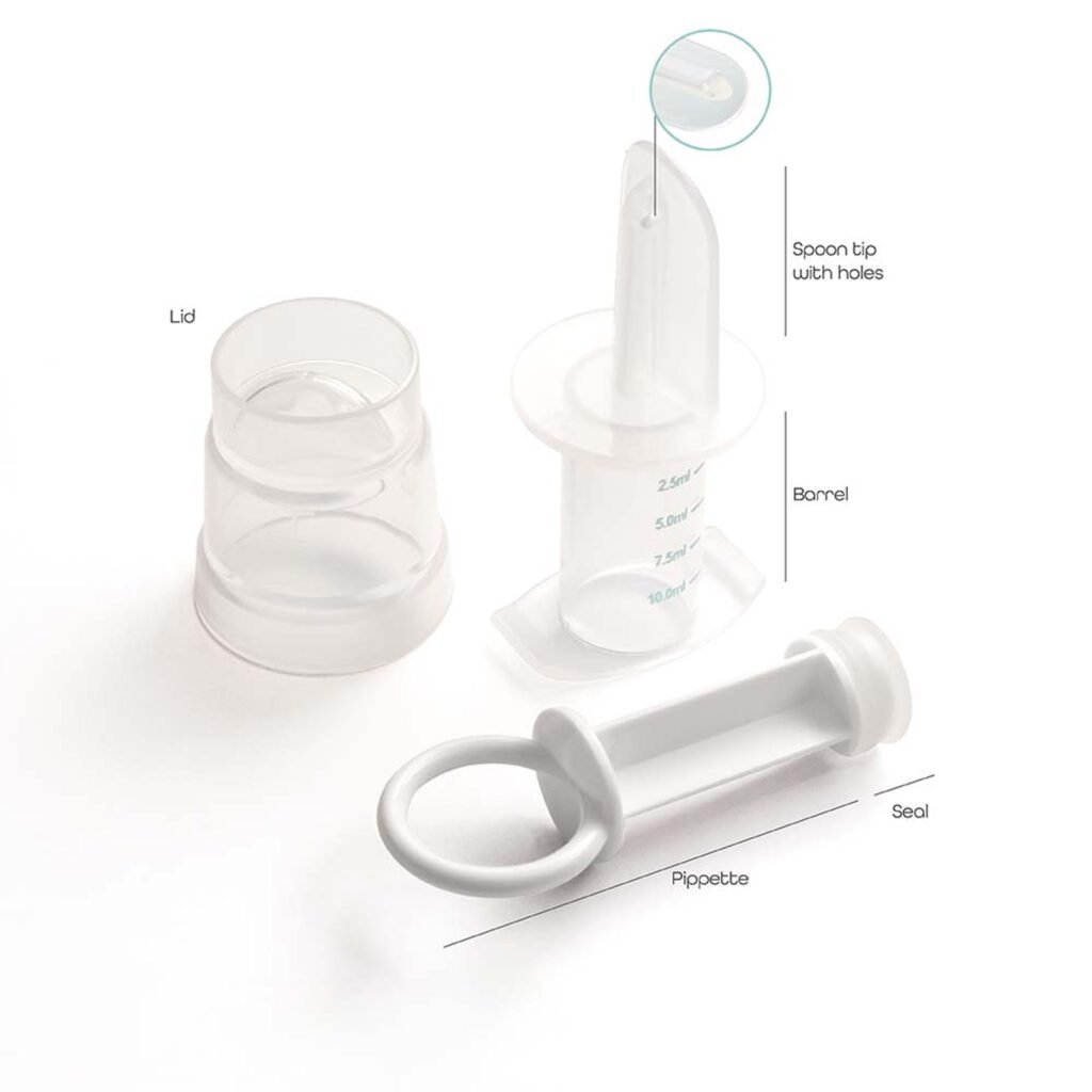 MOON Infant Medicine syringe for baby with ml scale, Multi - Halamumz